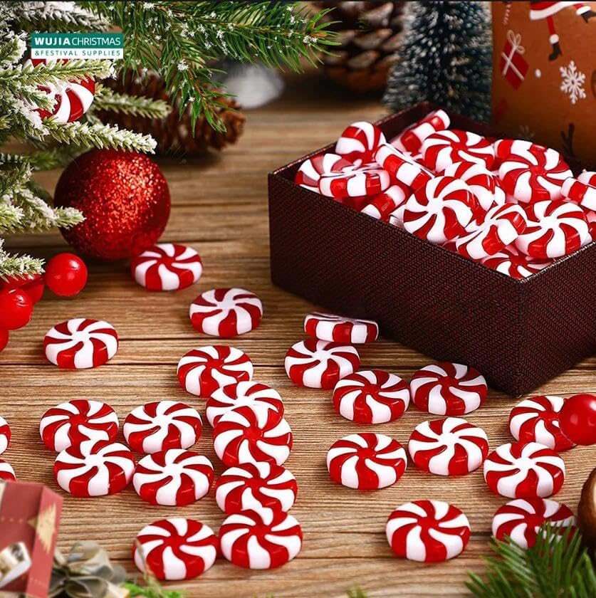 50 adornos de Navidad de menta, bastón de caramelo de Navidad ...