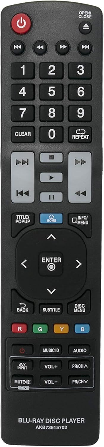 VINABTY AKB73615702 Replaced Remote Fit for LG Network 3D Blu-ray Disc ...