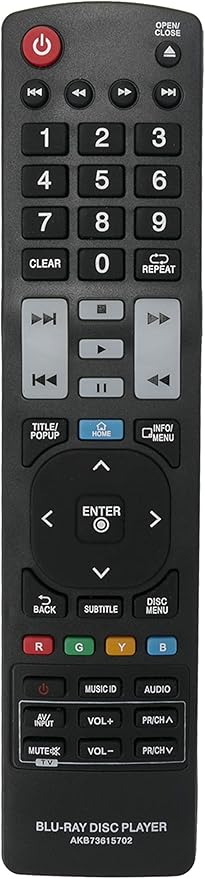 Amazon.com: AKB73615702 Replaced Remote Fit for LG Network 3D Blu-ray ...