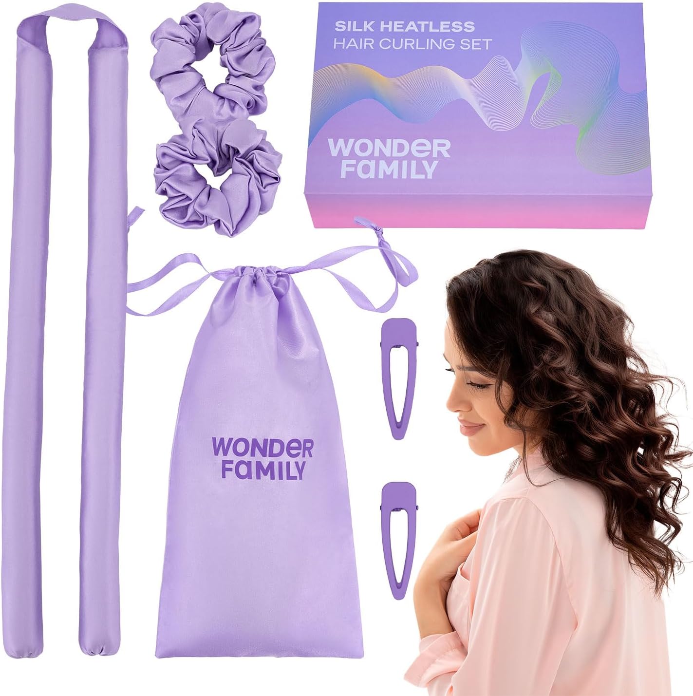 Amazon.com : Silk Heatless Curling Rod Headband - Premium Heatless ...