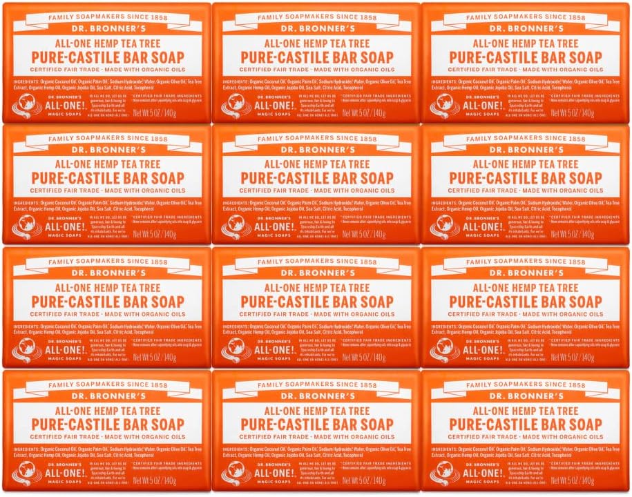 Amazon.com : Dr. Bronner's - Pure-Castile Bar Soap - Tea Tree, Made w ...
