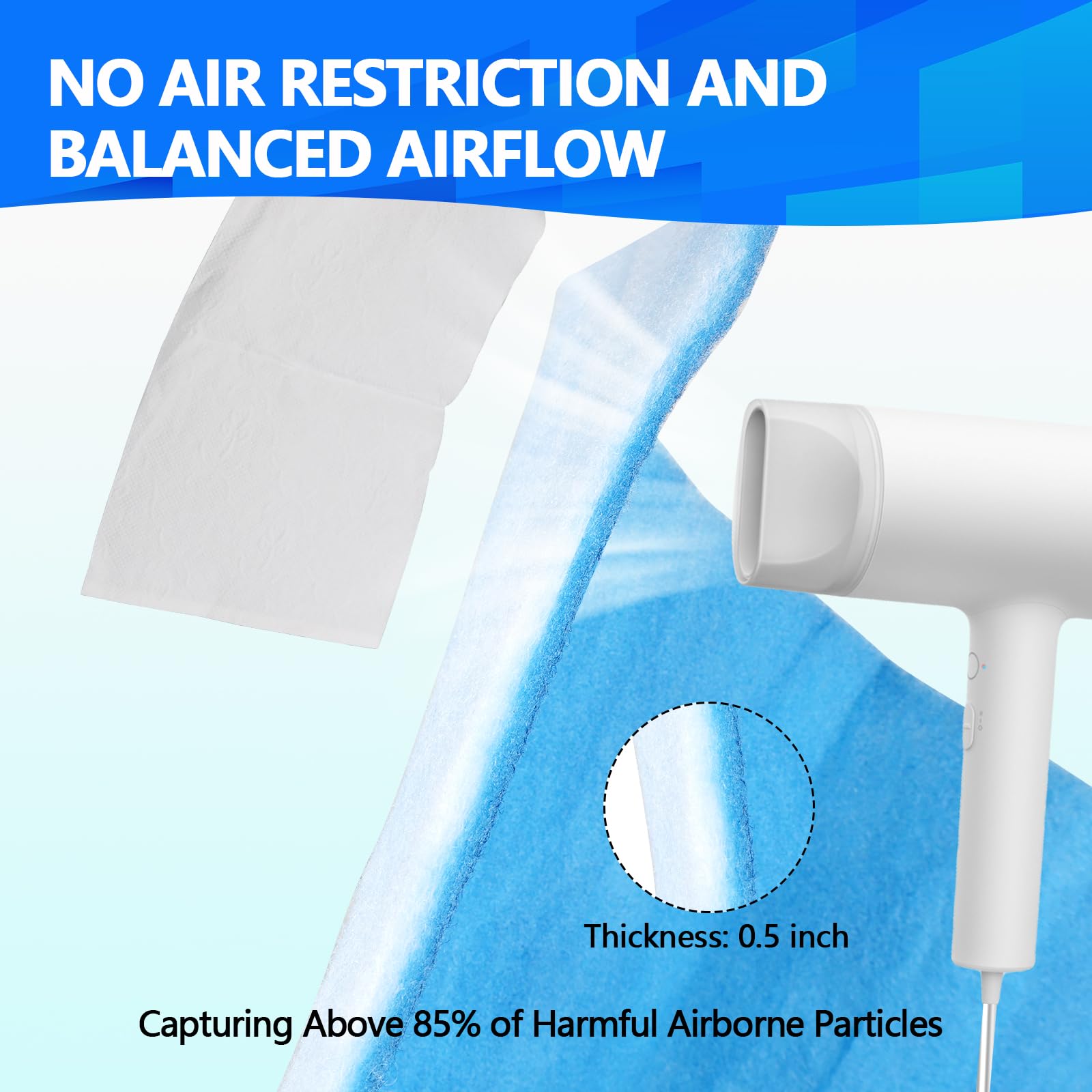 Snapklik.com : 18" X120" Air Vent Filters, Cut To Fit Air Filter (70 ...