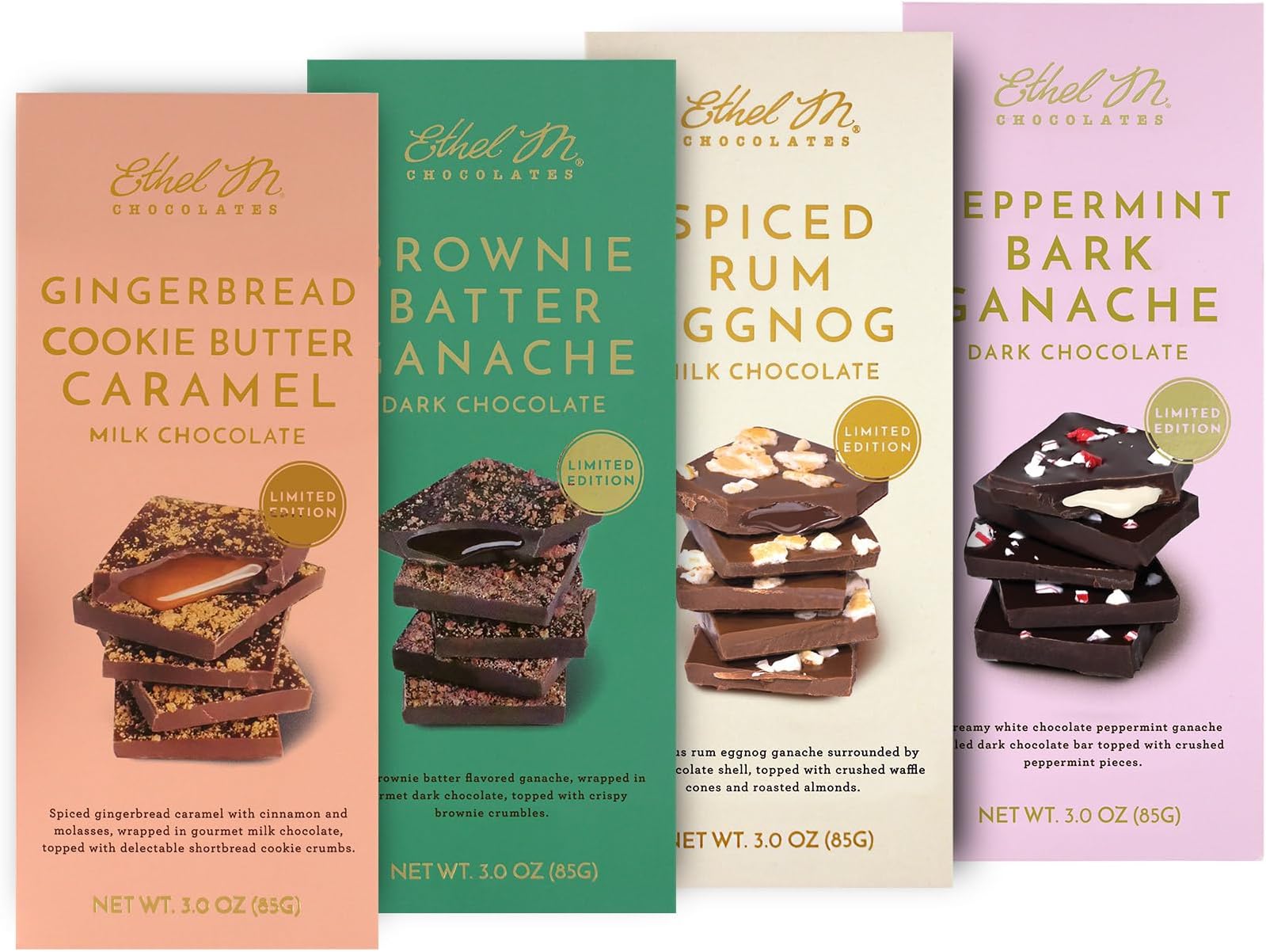 Amazon.com : Ethel M Chocolates Holiday Gourmet Filled Chocolate Tablet ...