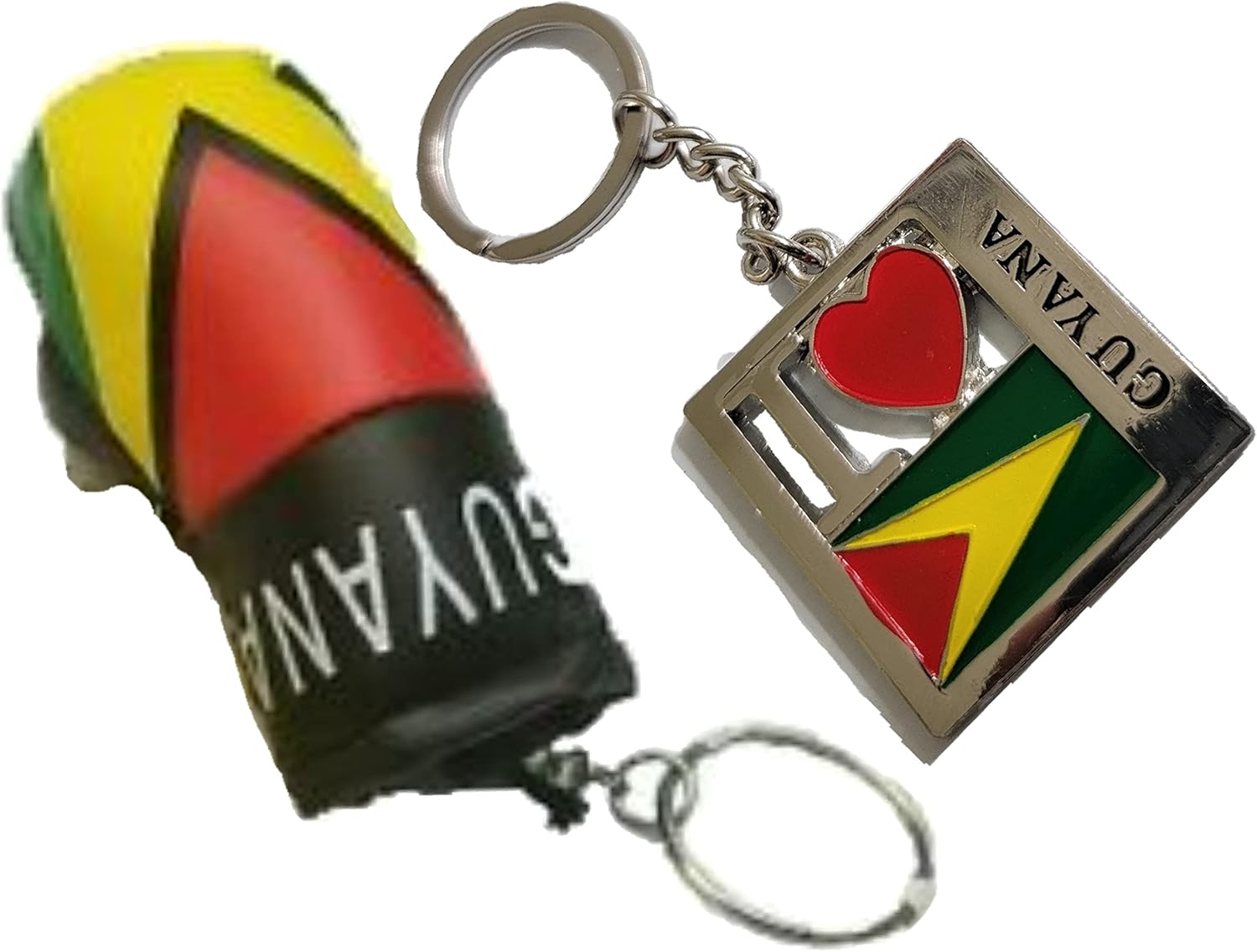 Amazon.com: 2pcs. Guyanese Flag Keychain Boxing Glove Mini Lace Up Key ...