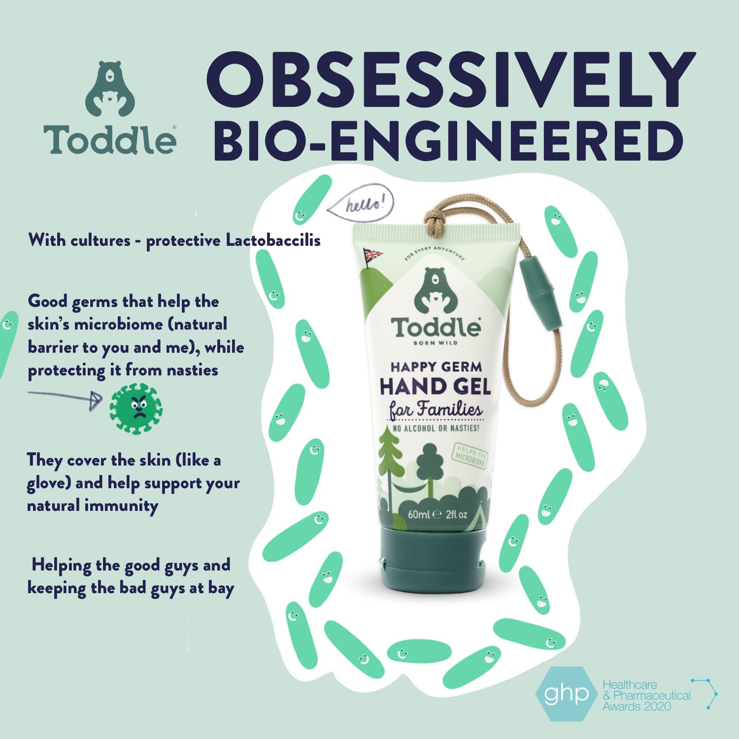 Toddle Probiotic Children’s Immunity Hand Gel 60ml | Natural ...