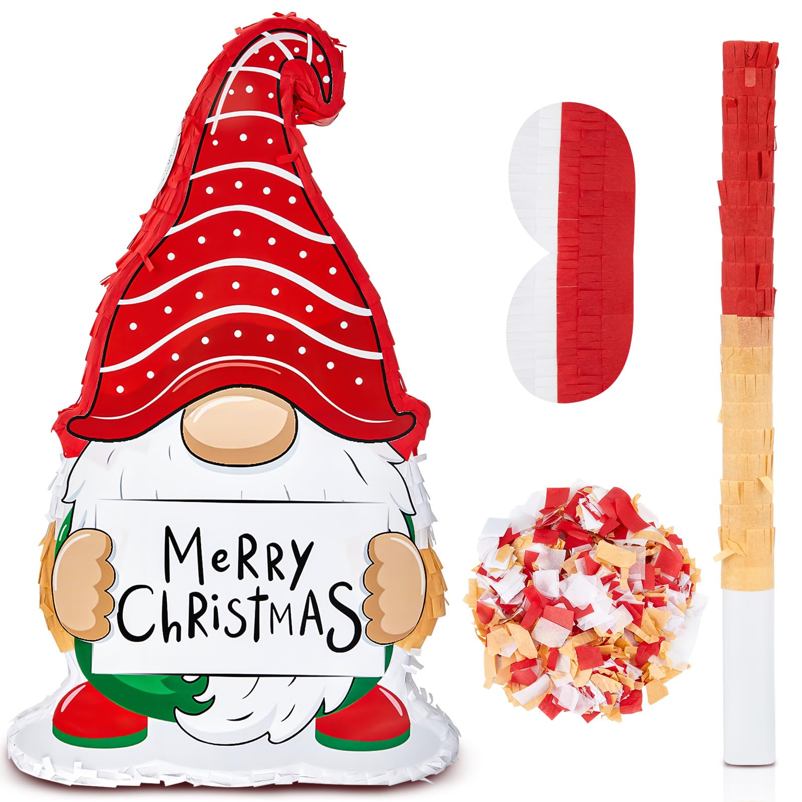 Amazon.com: Syhood 19.7 Inch Christmas Pinata Gnome Pinata with Pinata ...