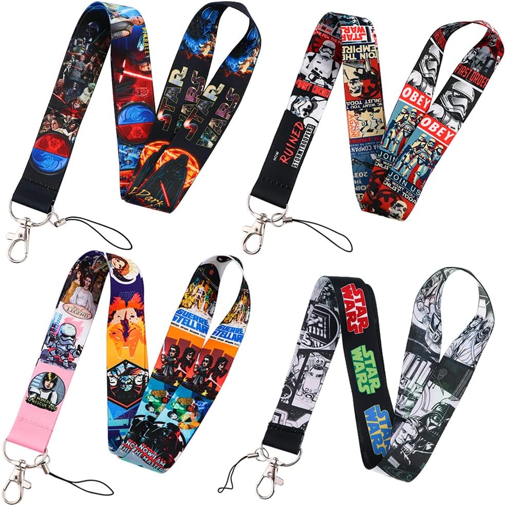 Nesloonp 4PCS Lanyard Neck Imperial Stormtrooper Lanyard with Star War ...