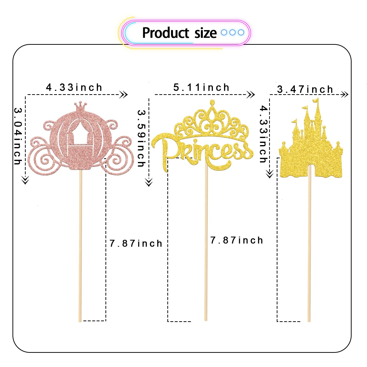 Snapklik.com : 12Pcs Princess Baby Shower Table Decoration Little ...