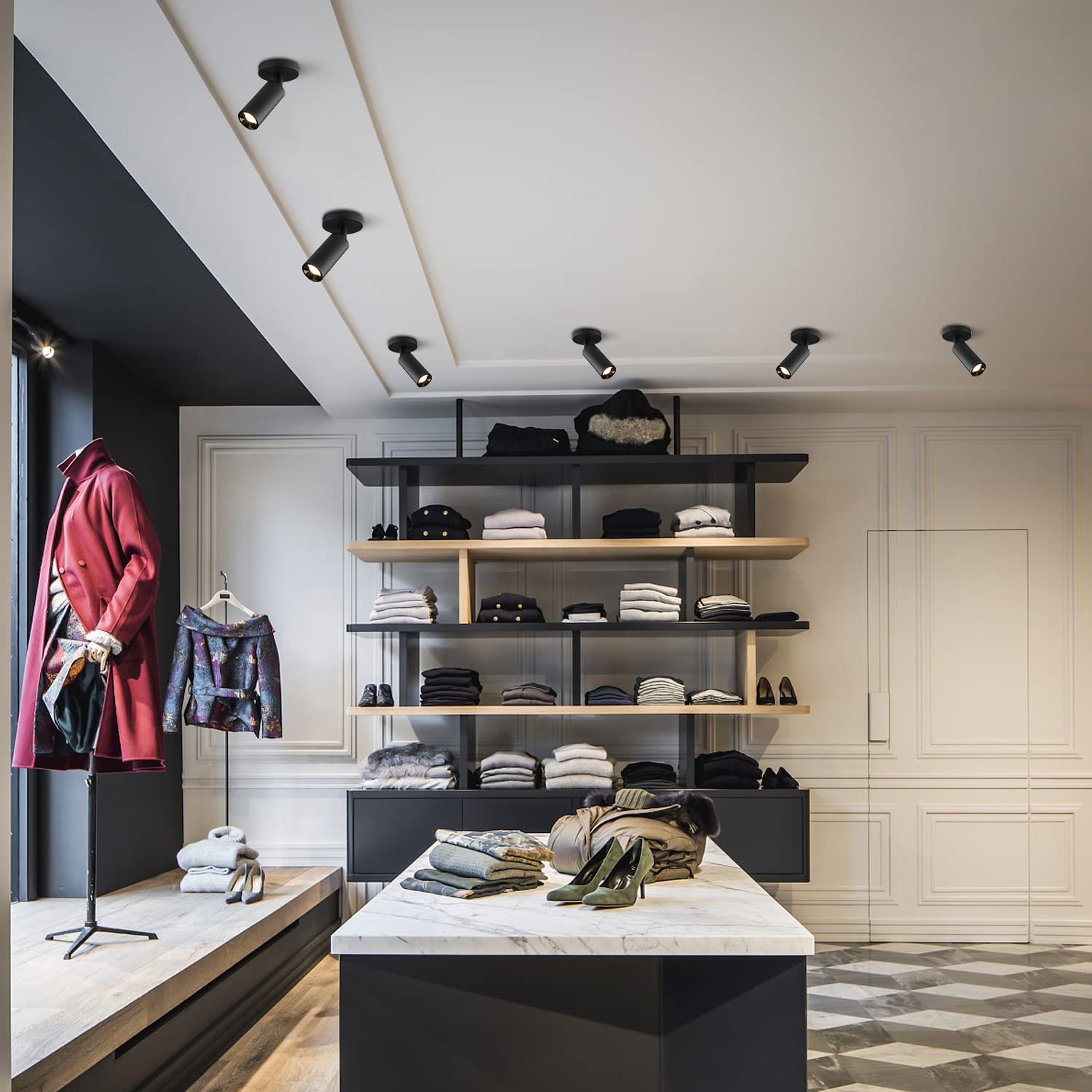 Snapklik.com : Lighting LED Track Lighting Heads Matte Black Ceiling ...