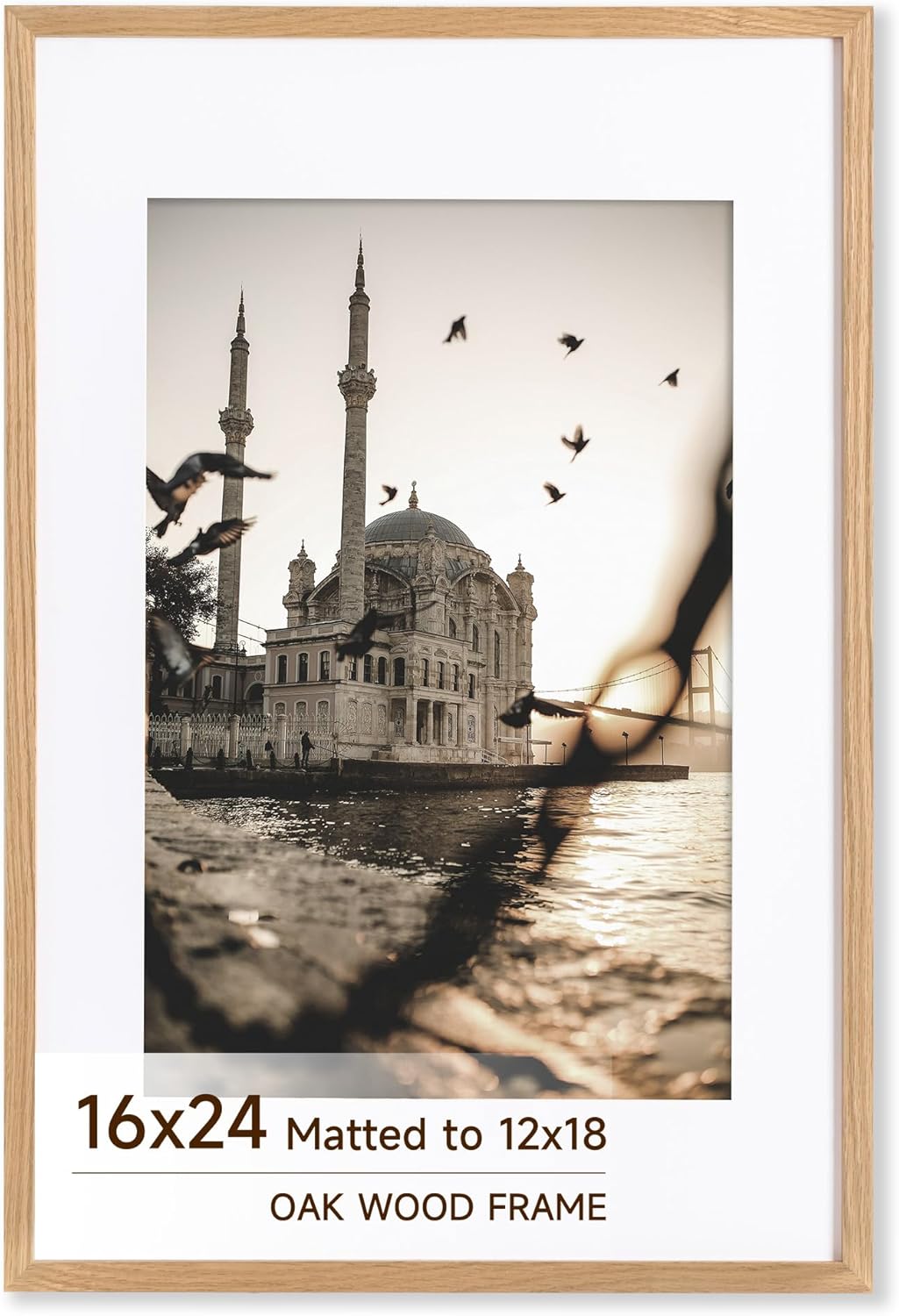 Amazon.com - Axeman 16x24 Oak Wood Picture Frame, Minimalist 16x24 ...