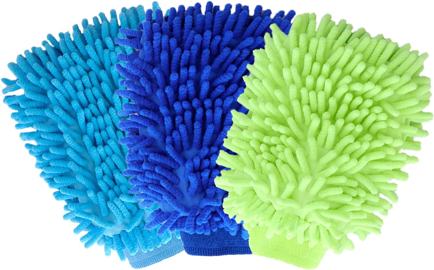Amazon.com: 5 Pcs Premium Chenille Microfiber Car Wash Glove, Double ...