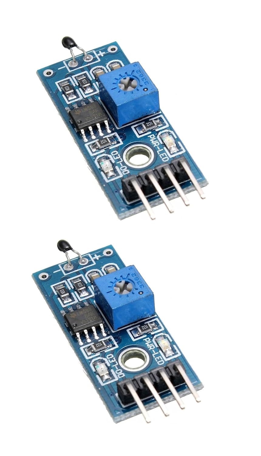 INVENTO 2Pcs NTC Thermistor Temperature Sensor Module 4 Pin LM393 5V ...