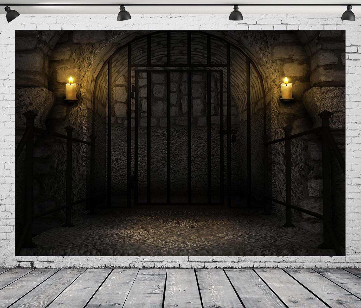 BELECO 7x5ft Fabric Dungeons Palace Backdrop for Photography Dark ...