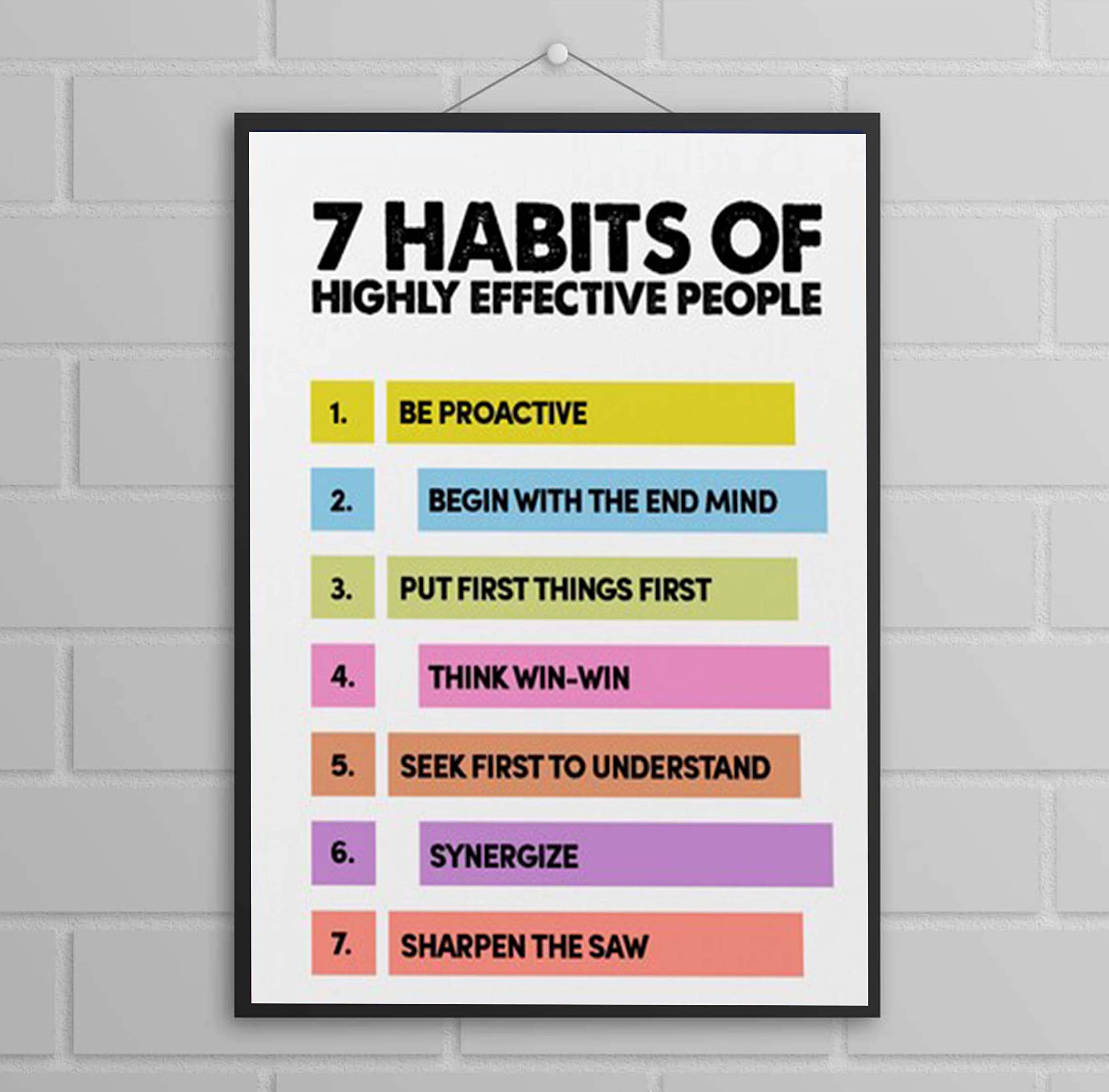 7 Habits Of Highly Effective People Poster