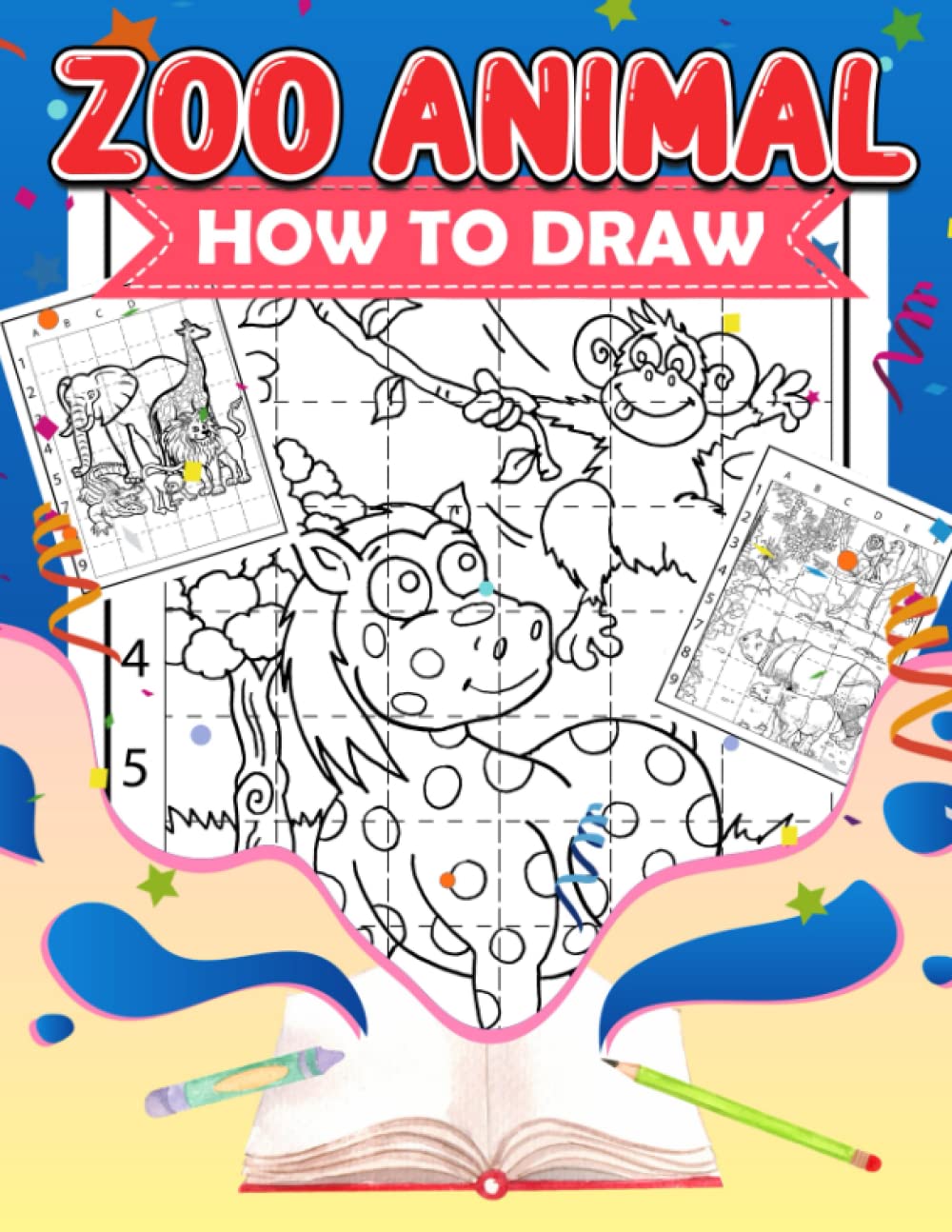 How To Draw Zoo Animal: Instruction Drawing Book With 30 Simple And ...