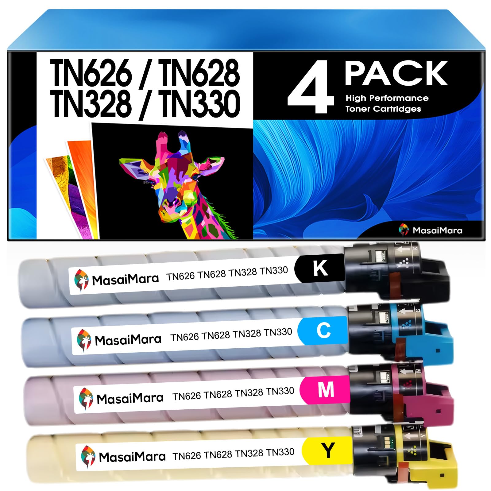 Amazon.com: MasaiMara TN626 TN628 TN328 TN330 TN 626 TN626K TN626C ...