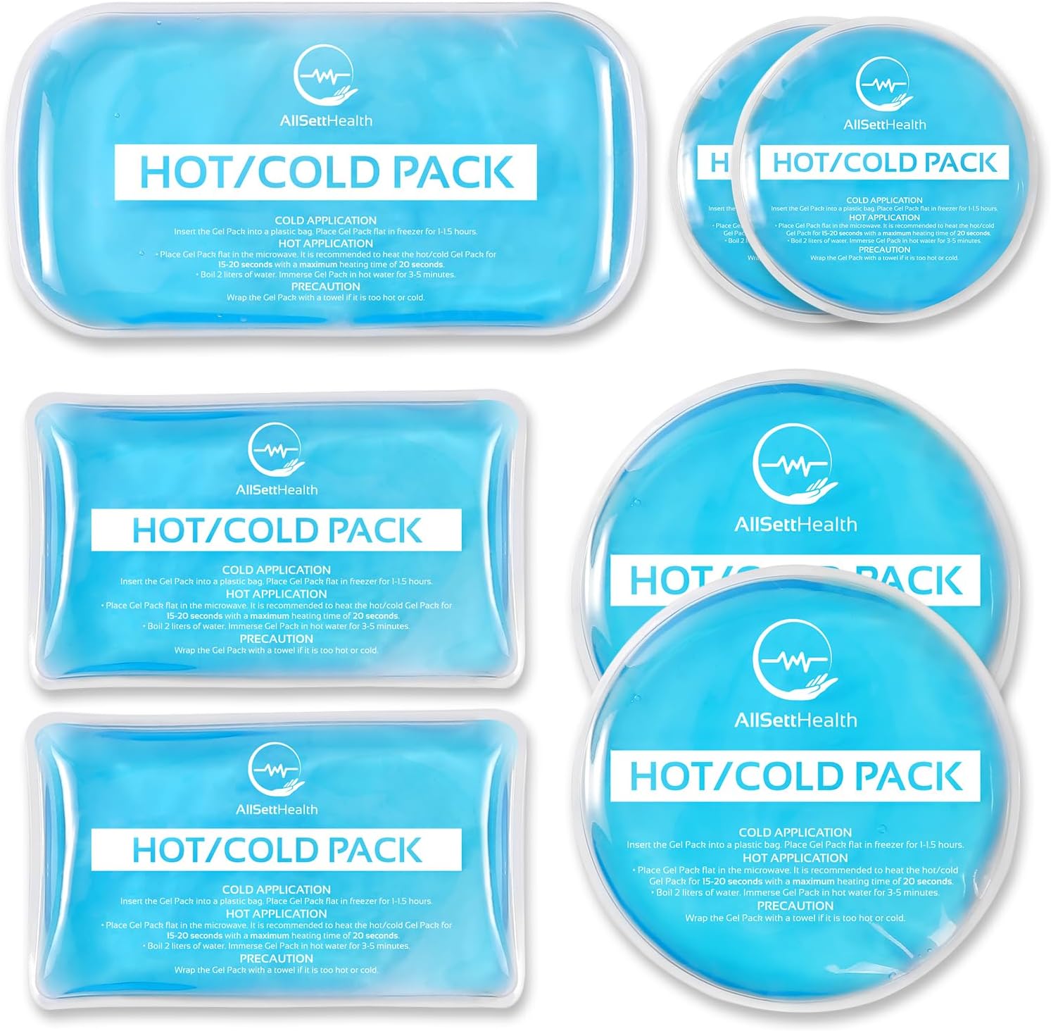 Amazon.com: Reusable Hot and Cold Gel Ice Packs for Injuries - Gel Cold ...