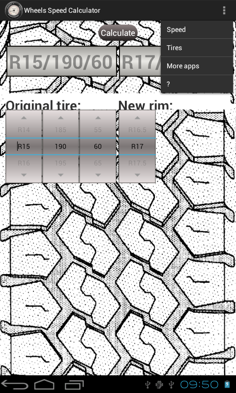Wheels Speed Calculator - App on Amazon Appstore