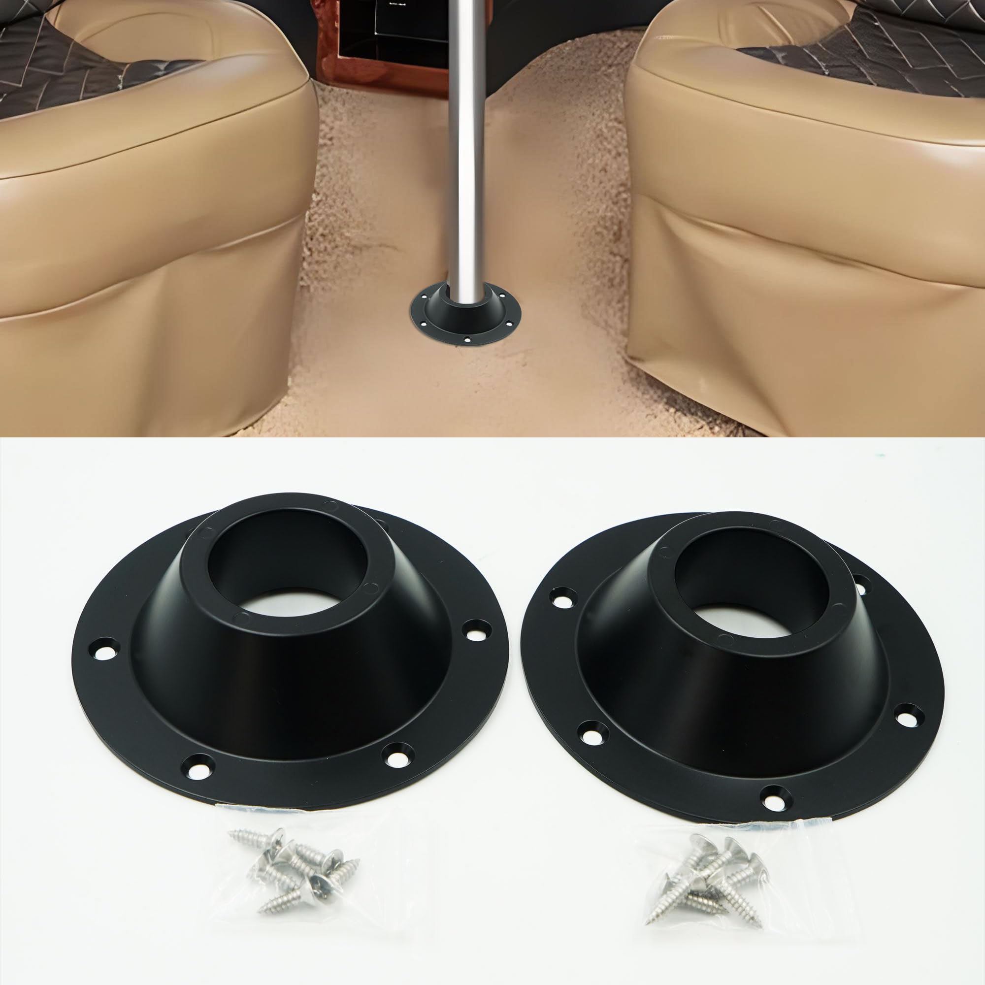 Amazon.com: runfider 2 Pcs Black Camper Table Base Mount, Standard ...