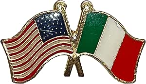 Amazon.com: US & Italian Flags Lapel Pin – From Italy Collection of ...