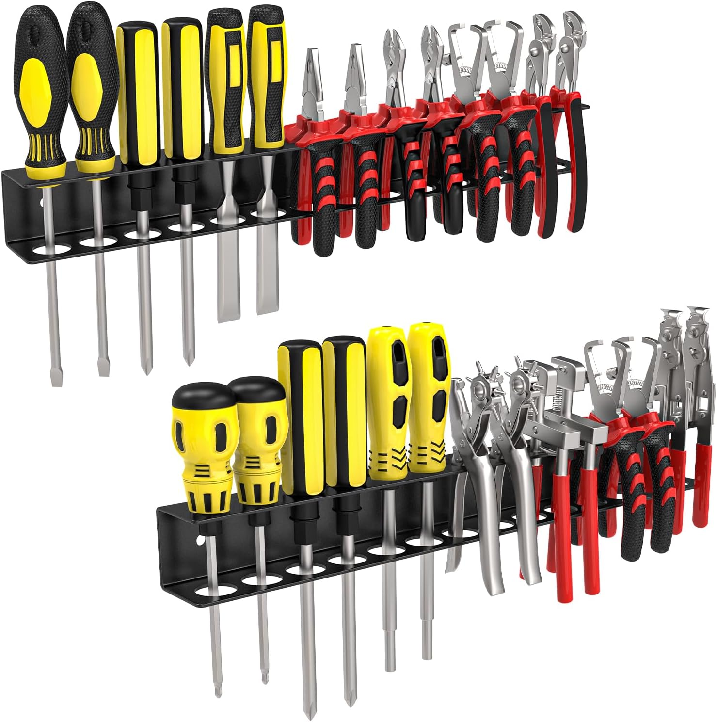 jsyonii Screwdriver Plier Organizer Wall Mount,Screwdriver Rack,Metal ...