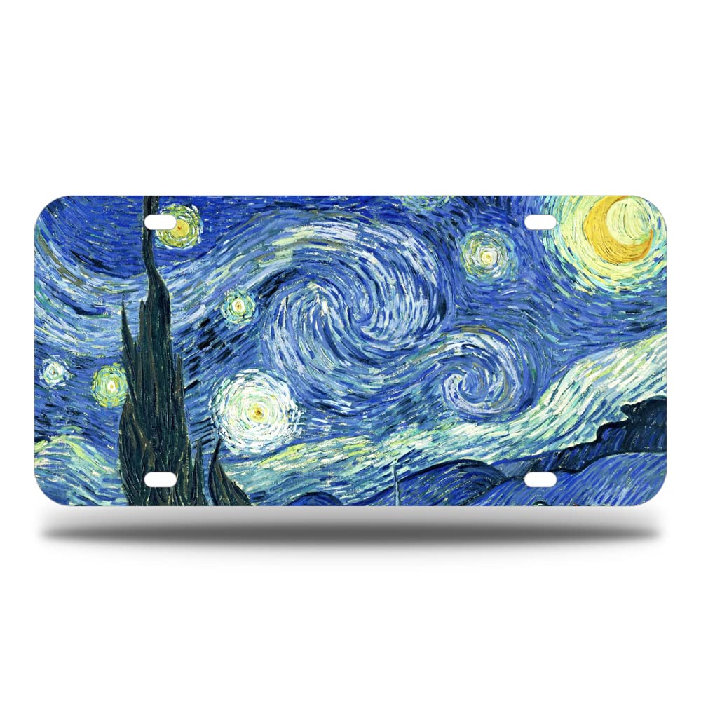 Snapklik.com : Starry Night By Vincent Van Gogh License Plate,Car Front ...
