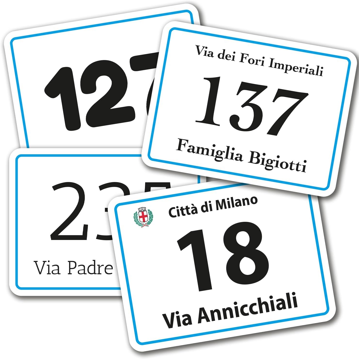 Numero Civico Esterno Personalizzato in Alluminio, Made in Italy ...