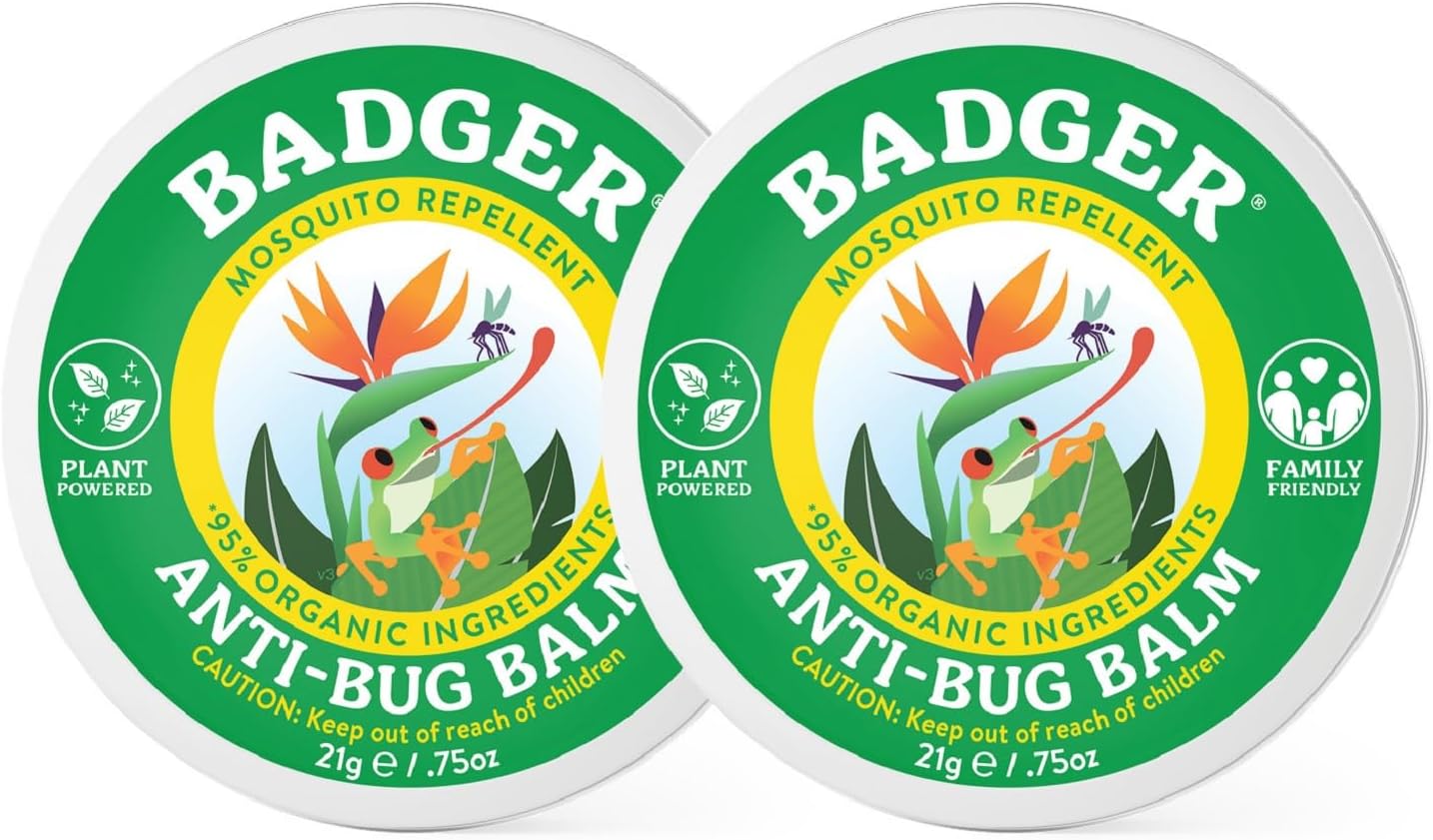 Amazon.com: Badger Bug Repellent Tin, Organic Deet-Free Mosquito ...