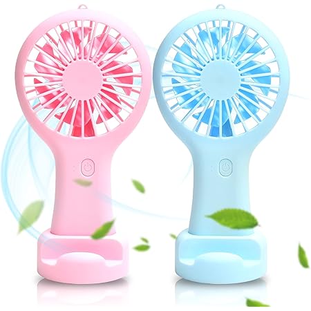 Amazon.com: Mini Portable Fan 2 Pack, Cute Handheld Fan Battery ...