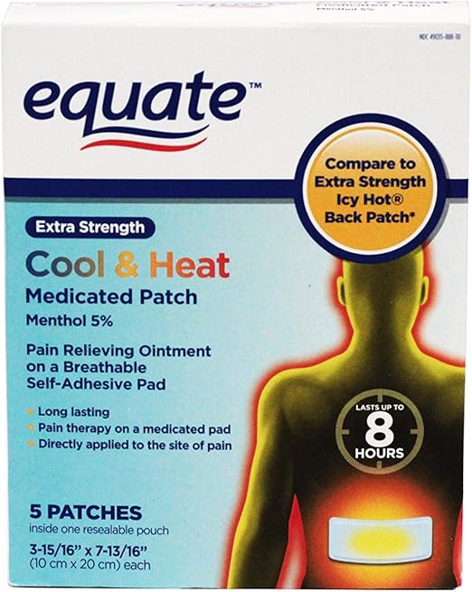 Amazon.com: Equate - Menthol Patch 5 %, Extra Strength, 5 Patches ...