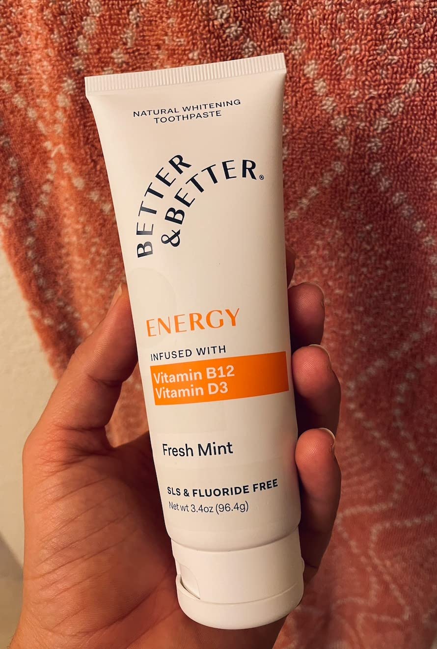 Amazon.com: Better & Better Energy Toothpaste with Vitamin B12 & D3 ...