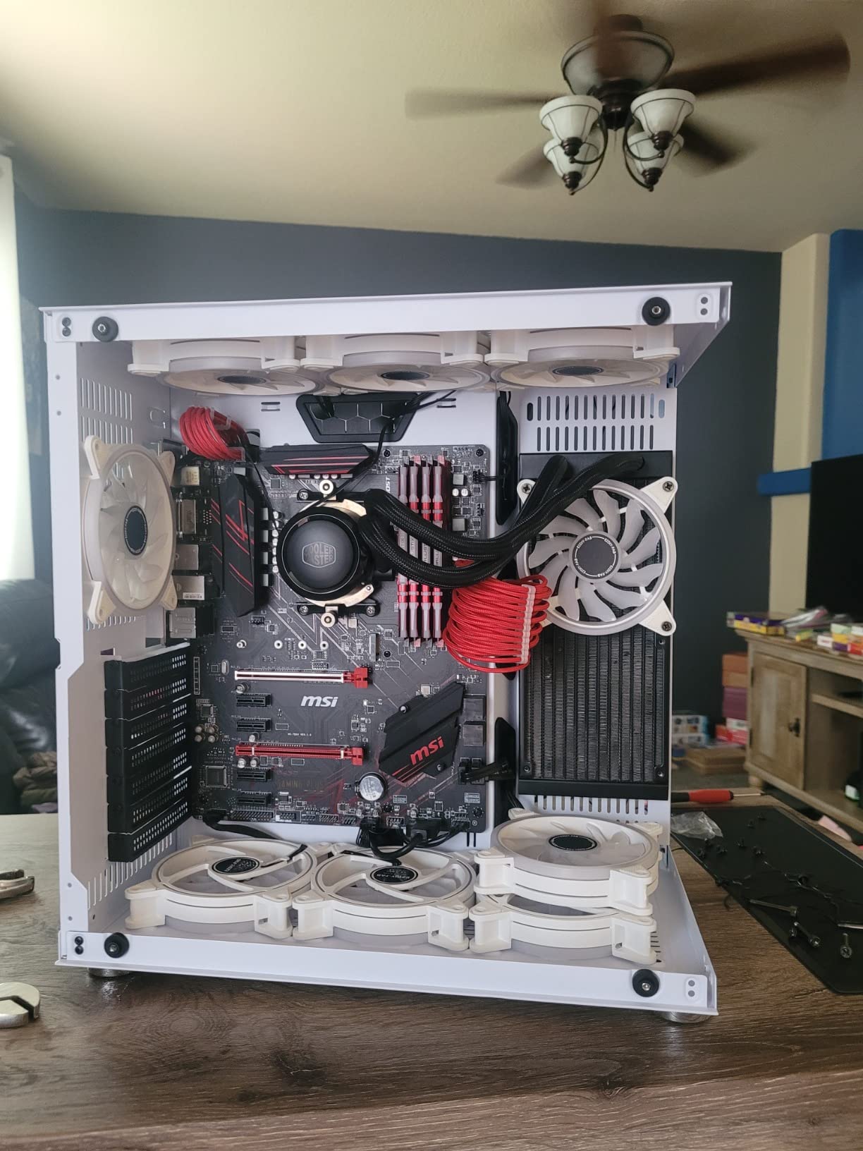 $27/mo - Finance GIM ATX Mid-Tower Case White Gaming PC Case 2 Tempered ...