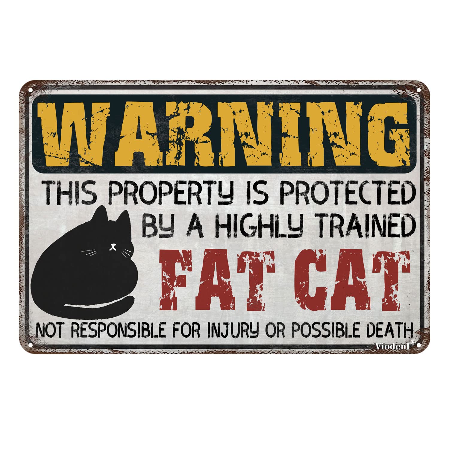 Amazon.com: Vintage Metal Warning Sign This Property is Protected by a ...
