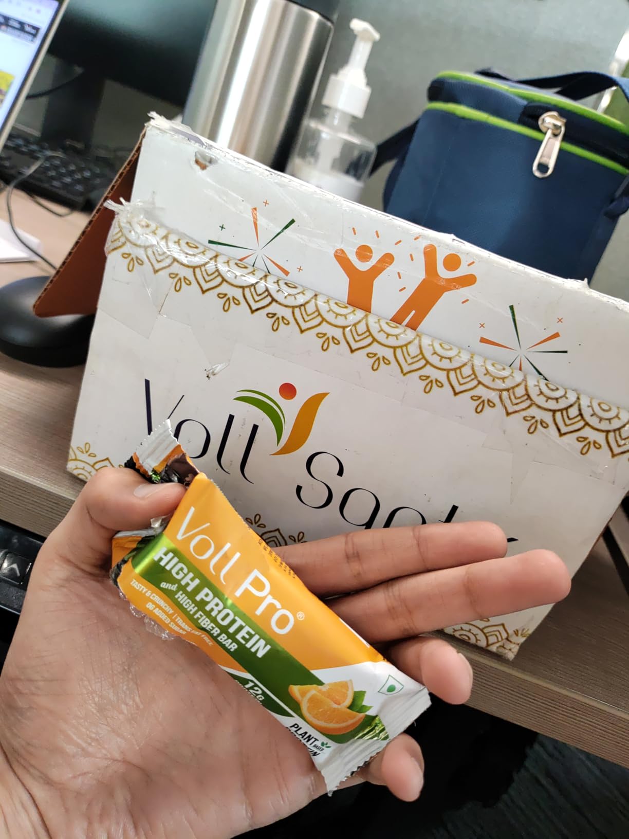 Voll Pro High Protein Bar with Daily Greens - 12g Protein, 3.3g Fiber ...