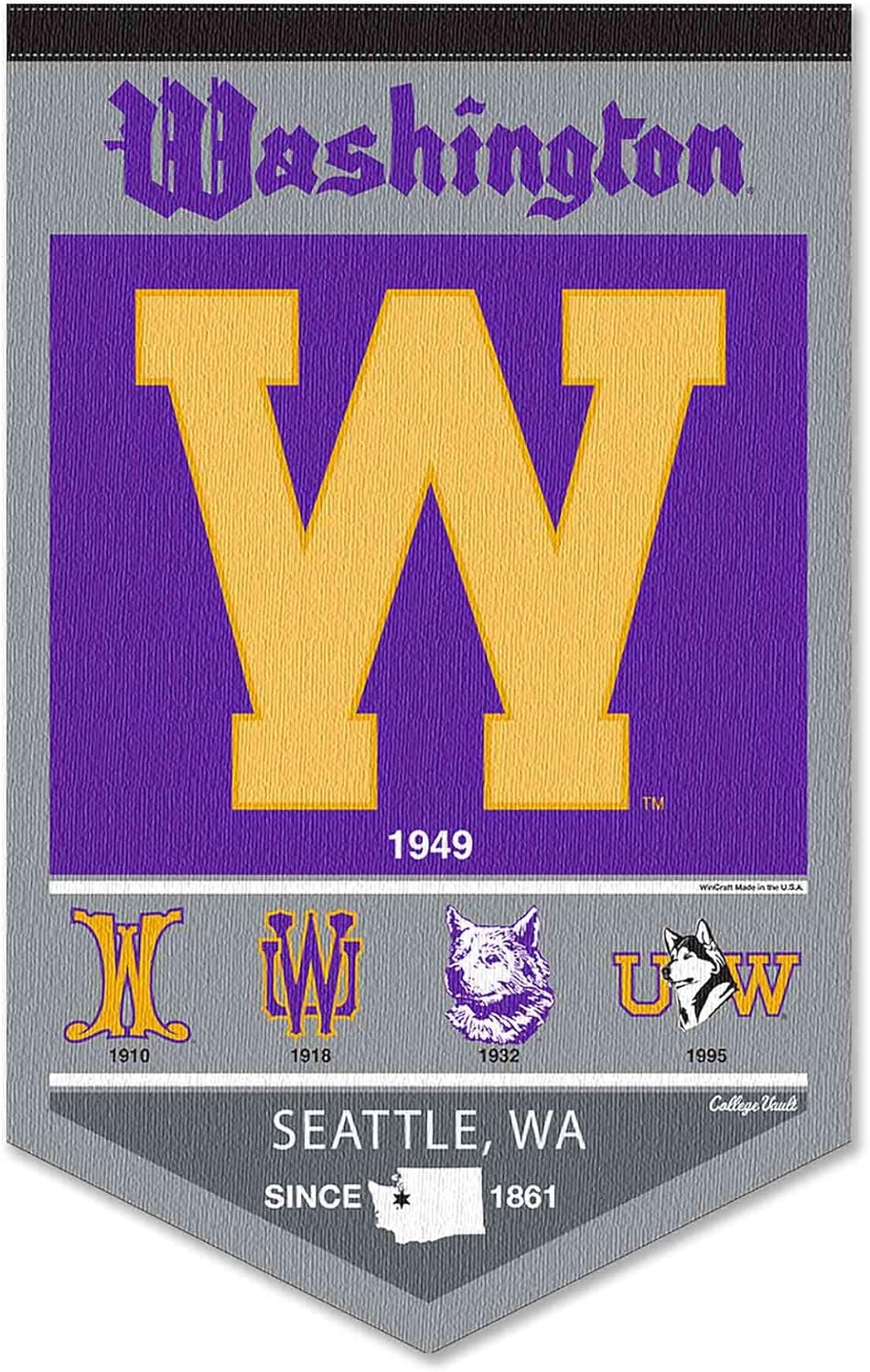 Amazon.com : College Flags & Banners Co. Washington UW Huskies Heritage ...