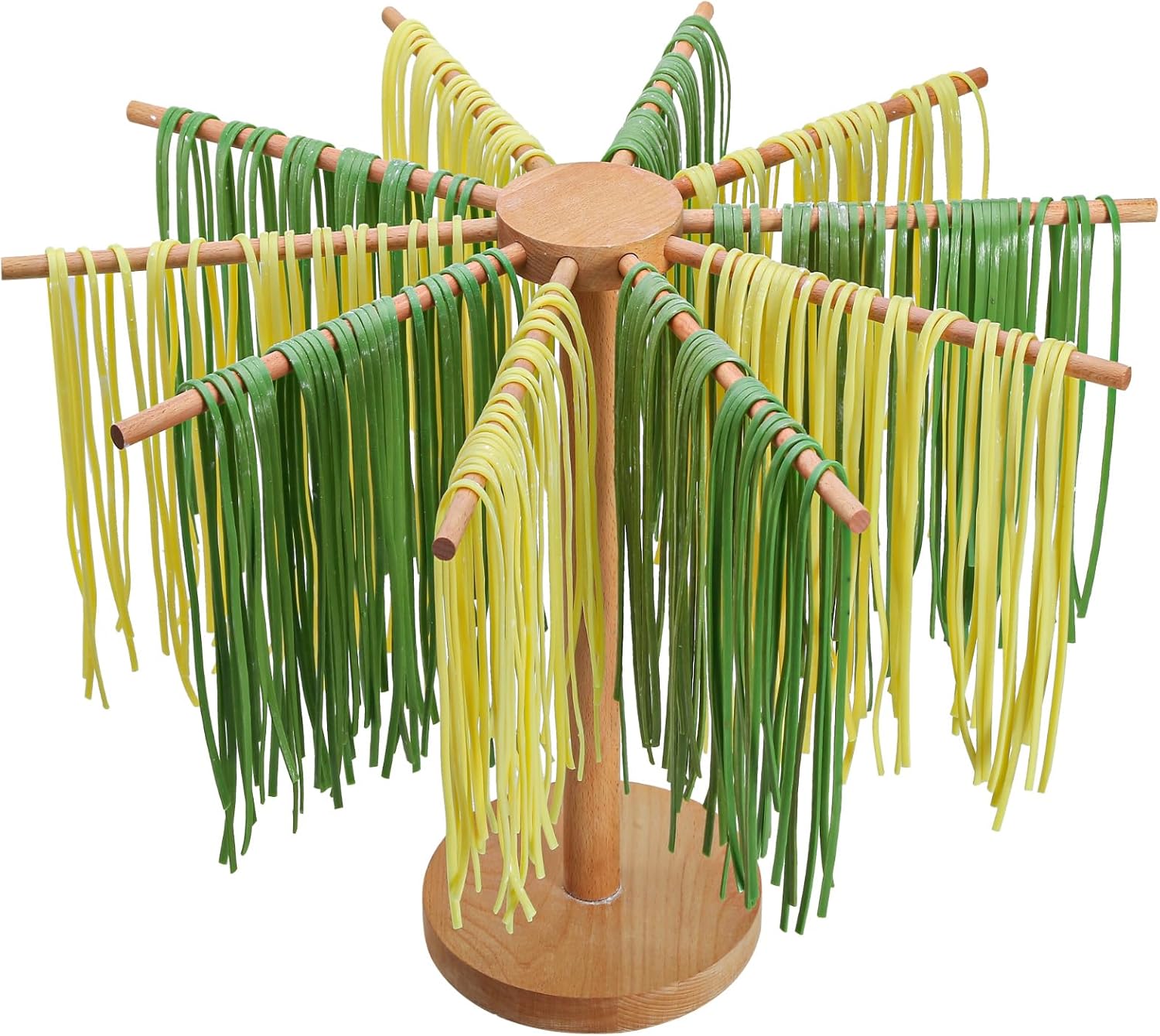 Amazon.com: salomayes Beech Wood Pasta Drying Rack, 10-Arm Large ...