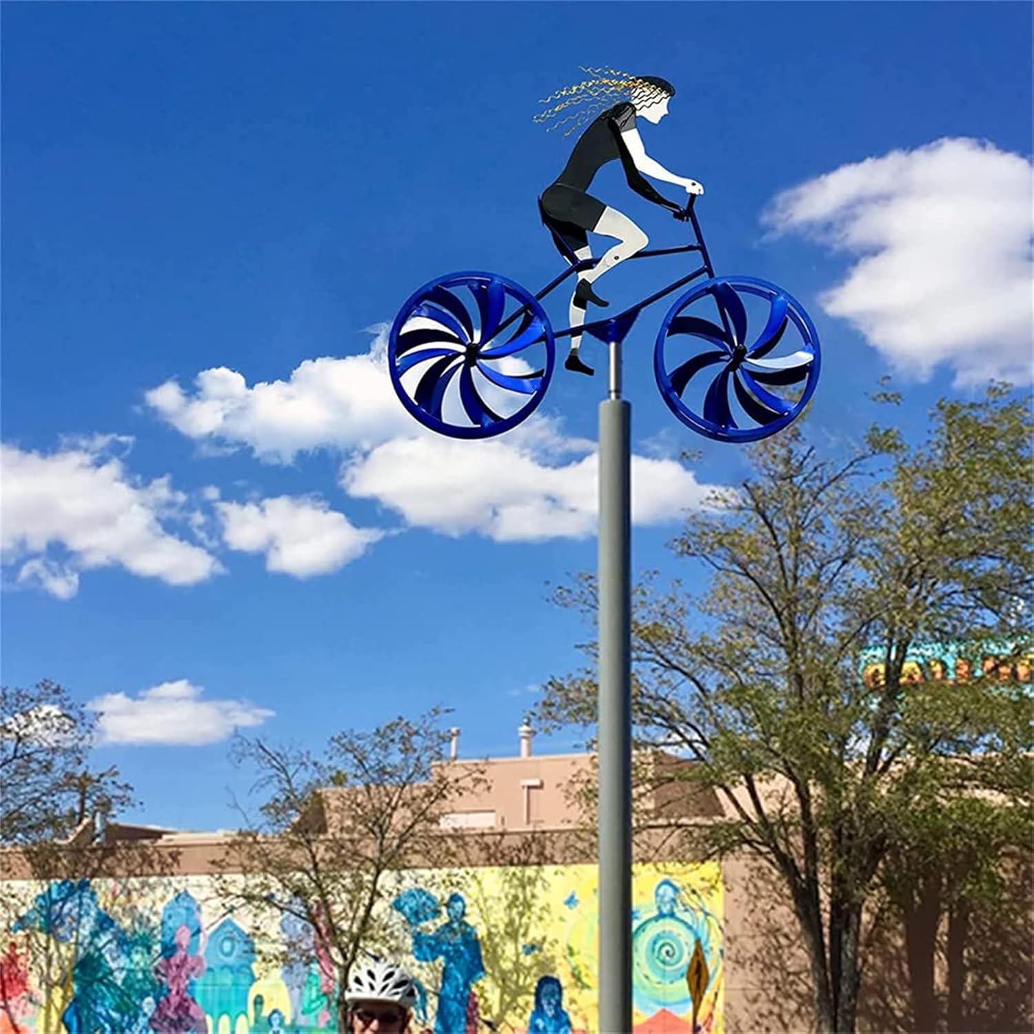 Amazon.com: Vintage Bicycle Wind Spinner for Yard and Garden, Colorful ...