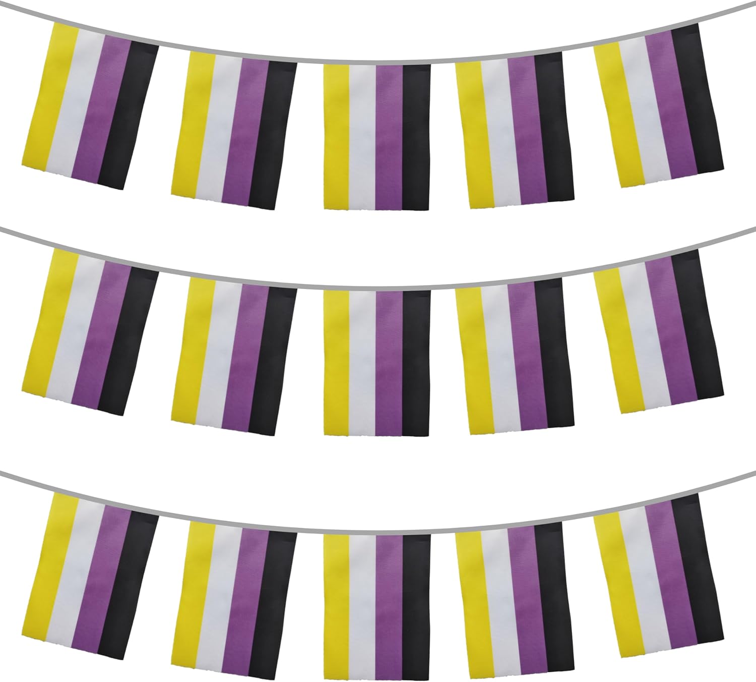 Amazon.com : Nonbinary Pride Flag pennant - LGBTQIA Non Binary flag ...