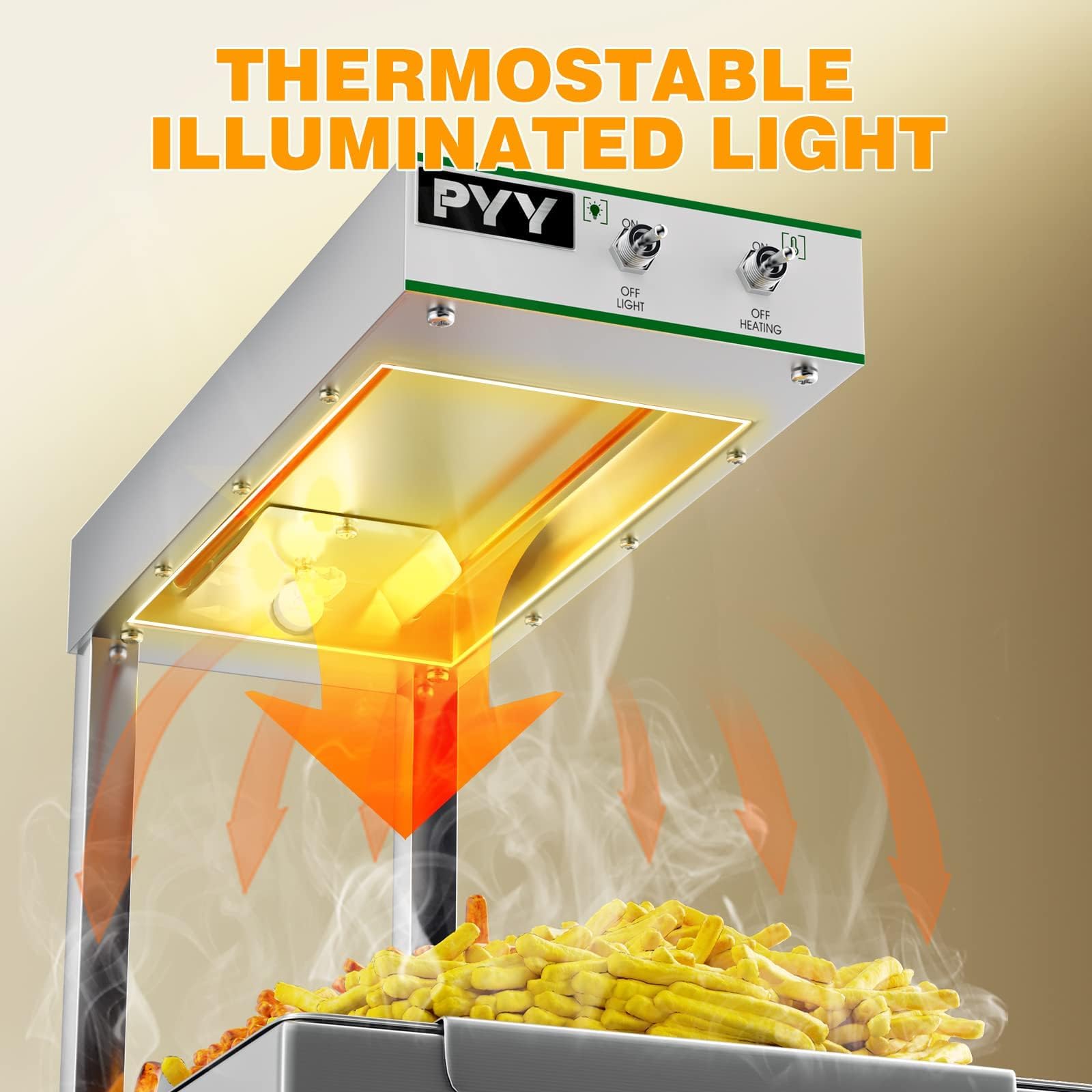 PYY French Fry Warmer Food Warmer Fries Countertop Food Heat Lamp for ...