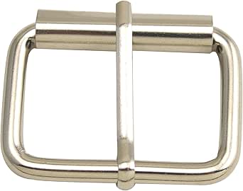 Wuuycoky Hebilla de rodillo plateada de una sola punta para correa de ...