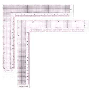 Amazon.com: Plastic Sewing Ruler L-Square Curve Ruler Clear Sewing ...