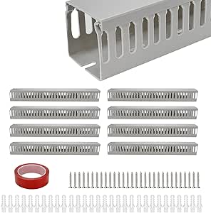 Amazon.com: FarBoat 8pcs Thickened PVC Wire Duct Kits Cable Cord ...