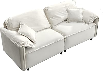 Amazon.com: Acanva Modern Minimalist Sofa with Extra Deep Seats for ...