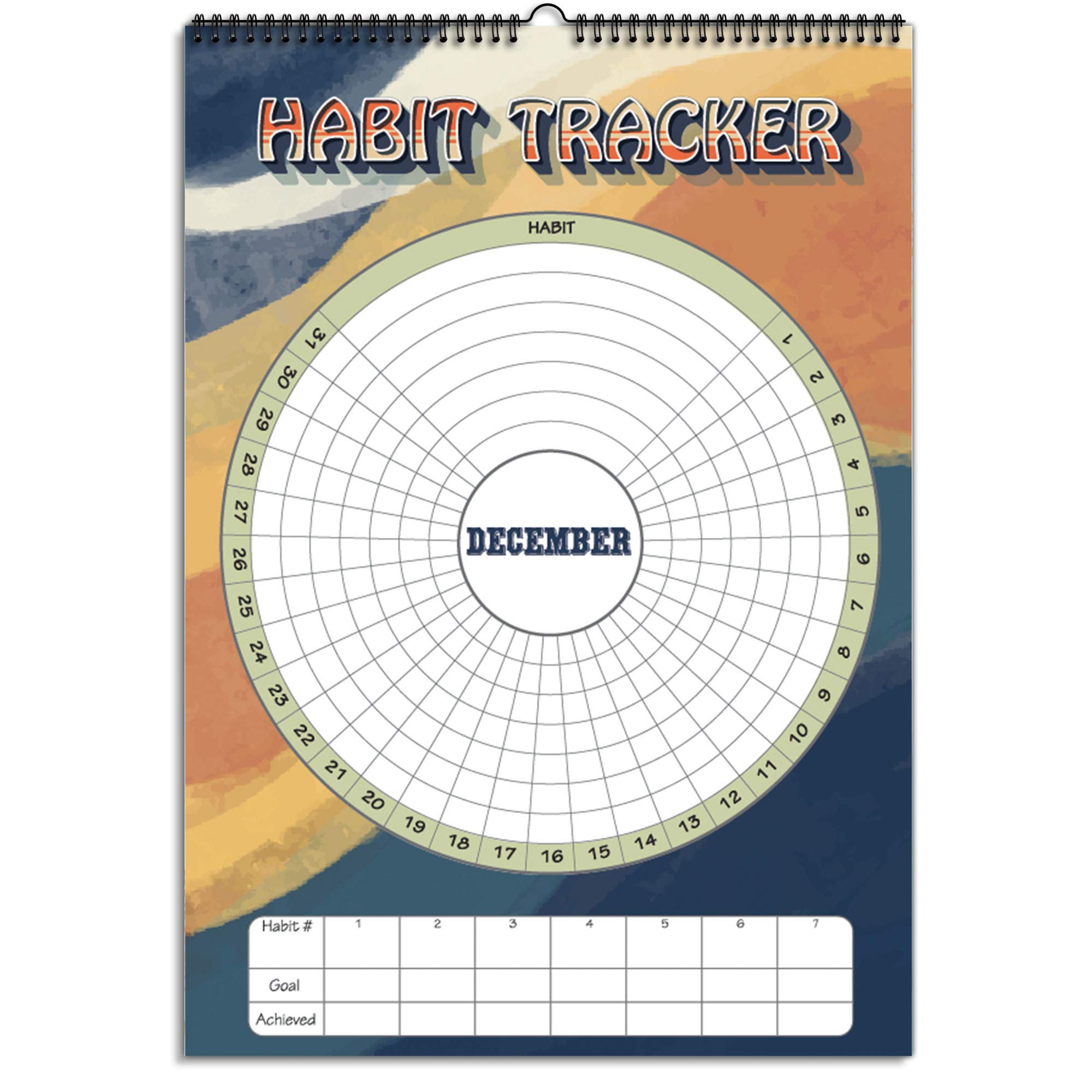 Buy Habit Tracker Calendar by popular British stationery | 12 month ...