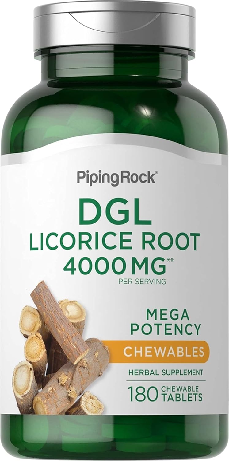Amazon.com: Piping Rock DGL Licorice Chewable Tablets 4000mg | 180 ...