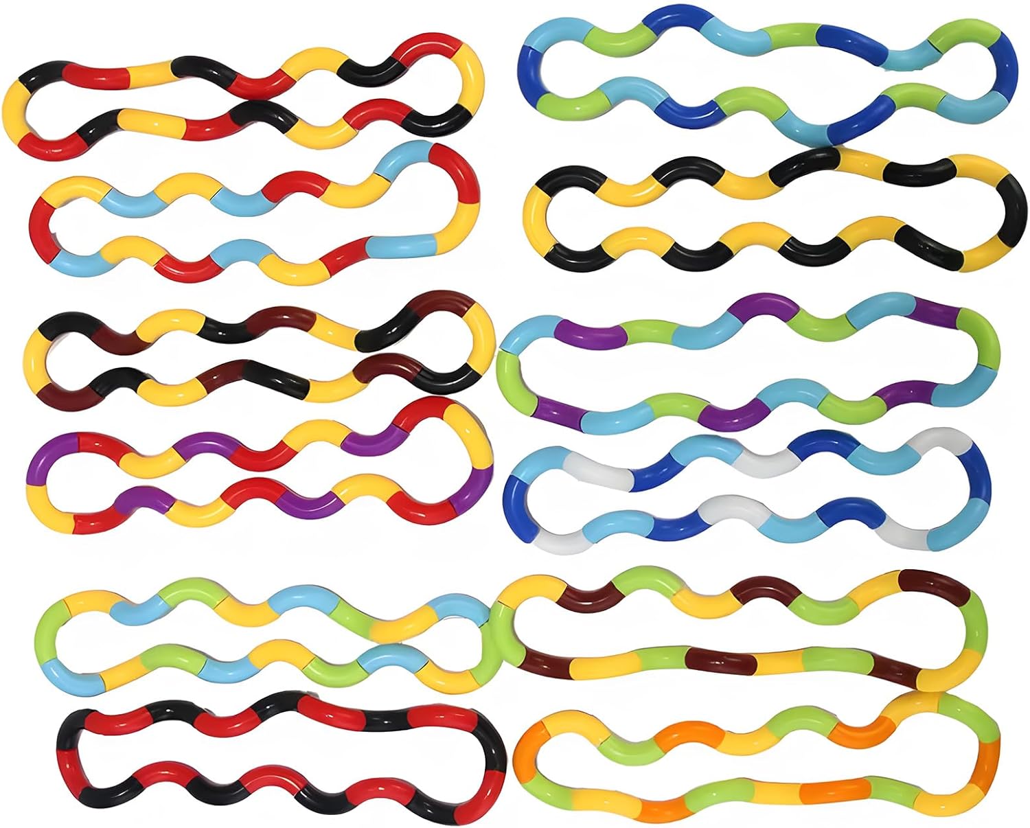 12Pcs Tangle Fidget Toy, Stress Relief Sensory Toys for ADHD & Anxiety ...