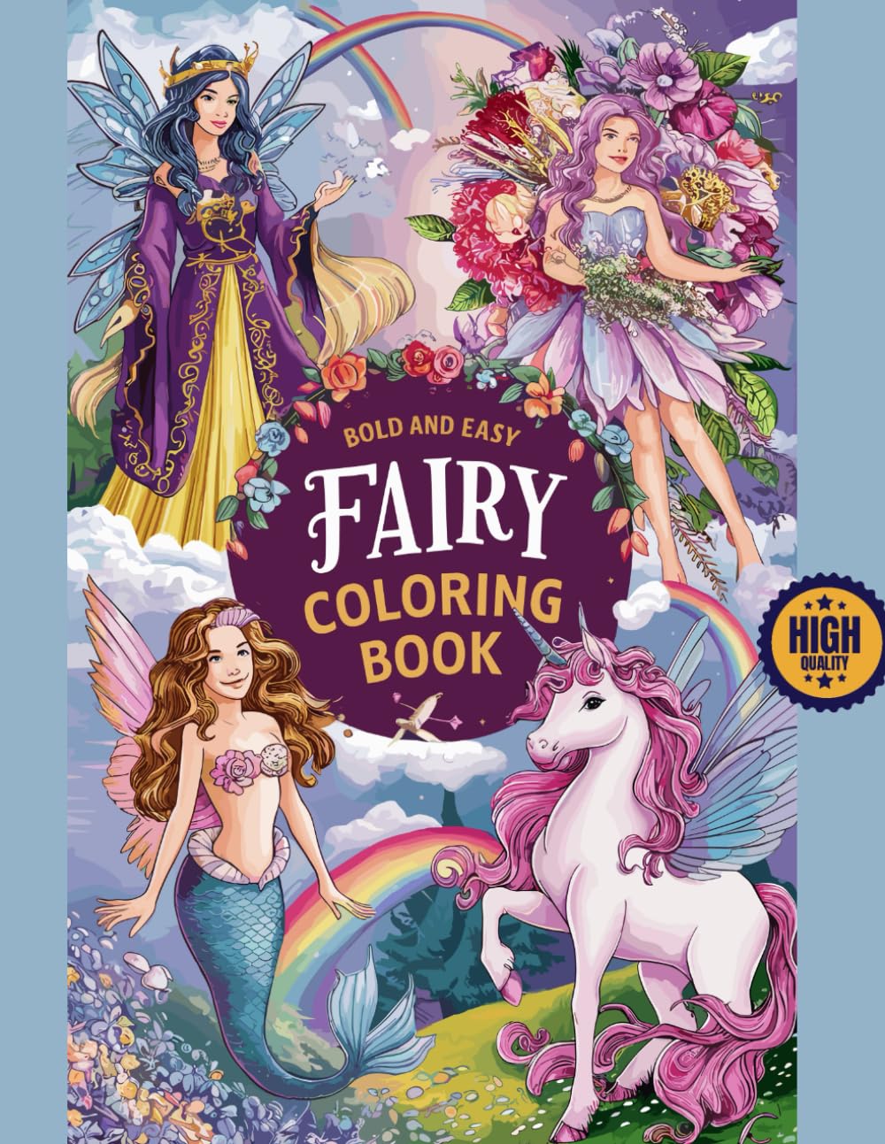 Amazon.com: Bold And Easy Fairy Coloring books: Beautiful Coloring ...