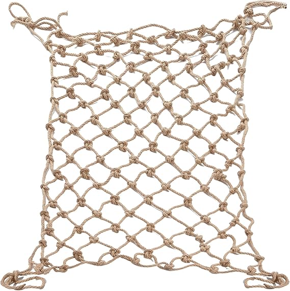 Ganggend Hemp Rope Net (3ft x 6ft) Heavy Duty Natural Jute Rope Netting ...
