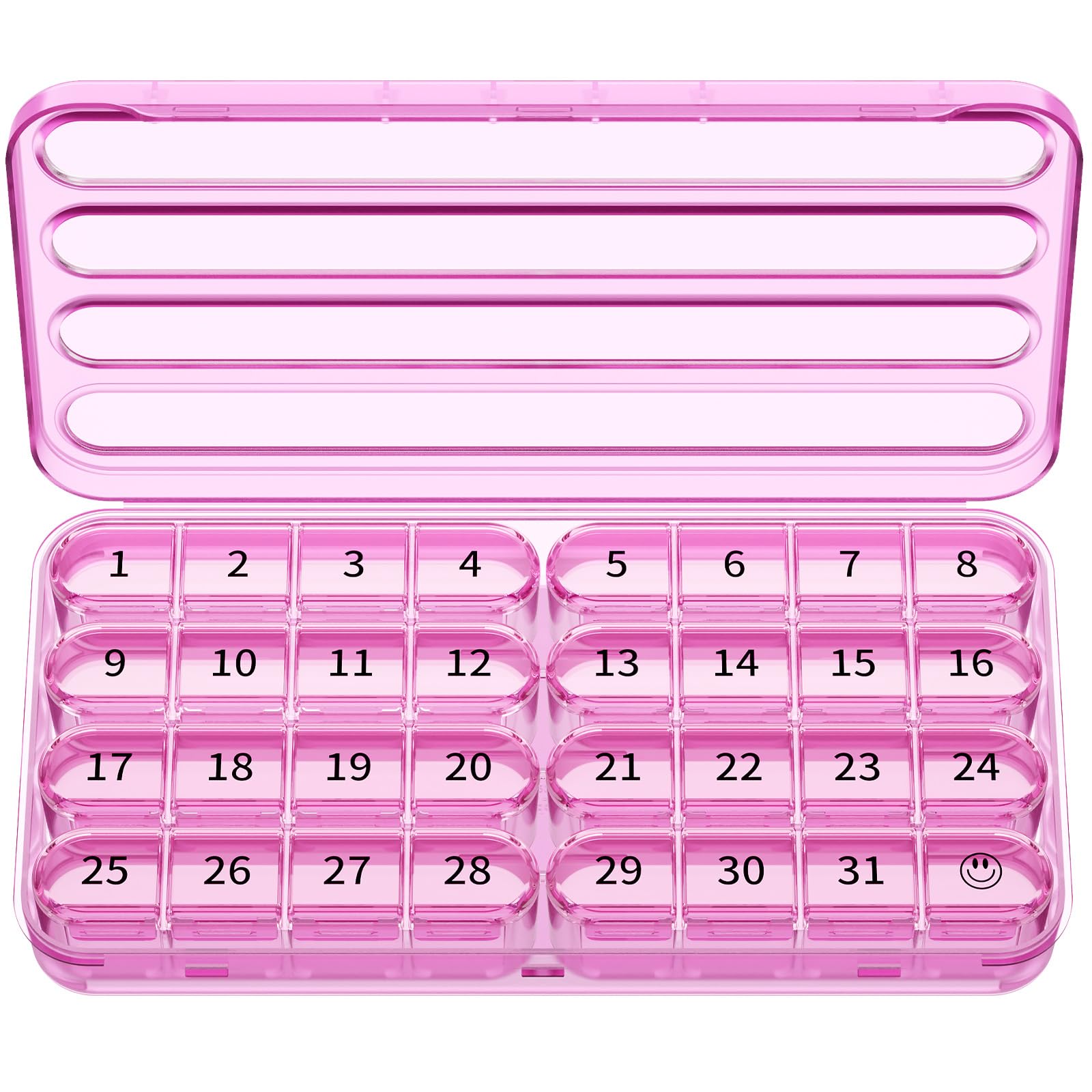 Amazon.com: Zoksi Monthly Pill Organizer 1 Times a Day, 30 Day Pill Box ...