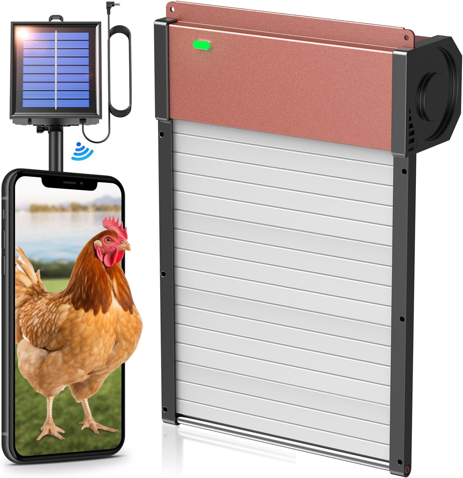 Amazon.com: Automatic Chicken Coop Door, Solar Powered Aluminum Chick Coops Doors Opener with ...